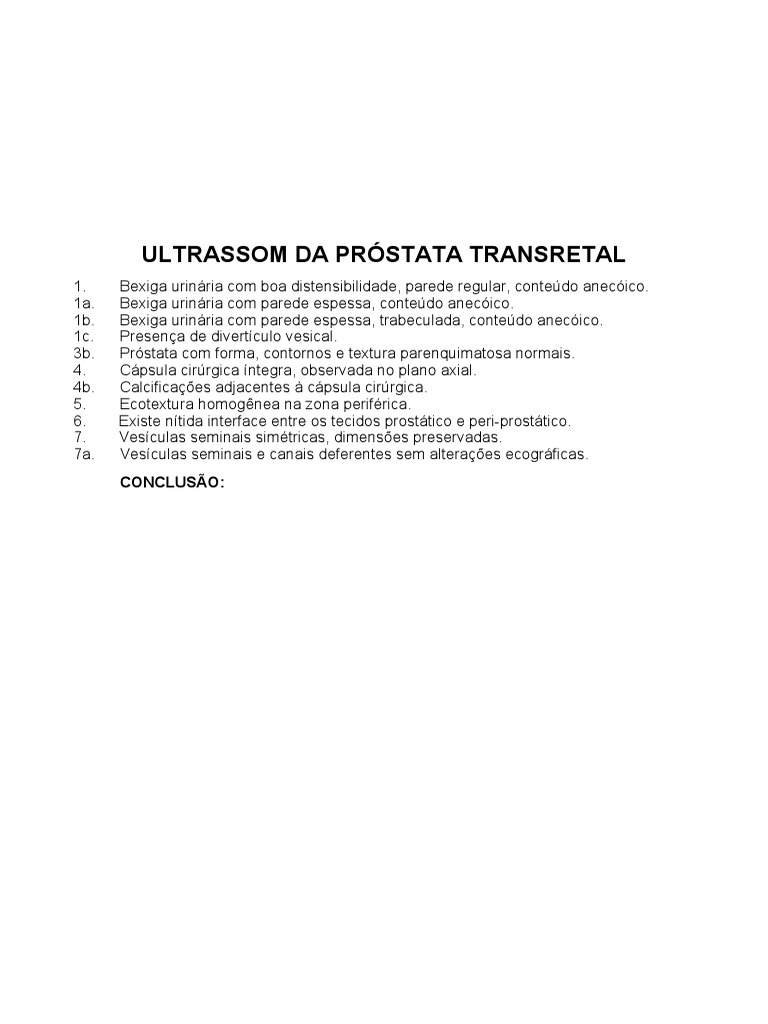Ultrassom Prostata Transretal | PDF