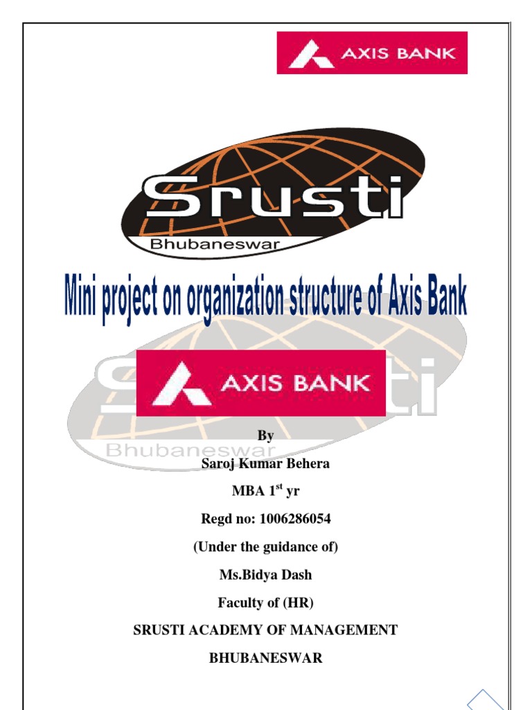 Organization Structure of Axis Bank | PDF | Banks | Financial Services