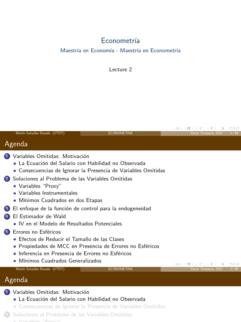 Econometrics02_2022 | PDF | Econometría | Endogeneidad (Econometría)