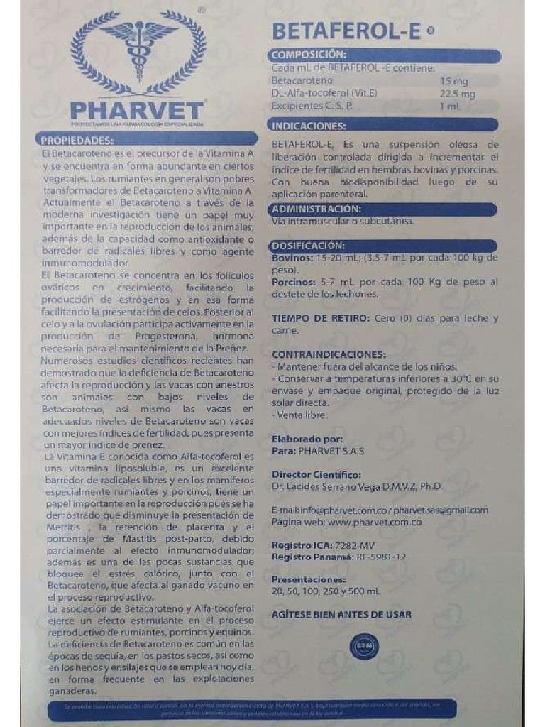 Brochure Betaferol-E | PDF