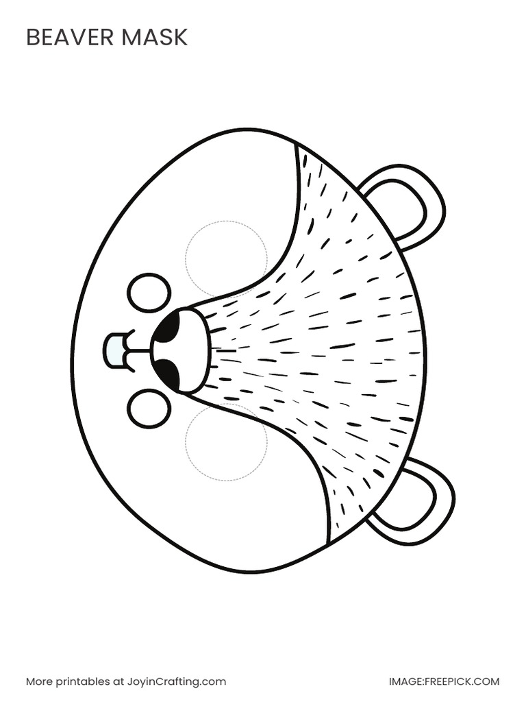 Coloring Animal Mask Printable Big | PDF