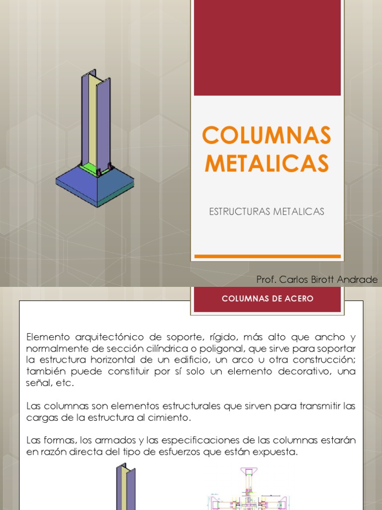 COLUMNA METALICAS | PDF | Pandeo | Hormigón
