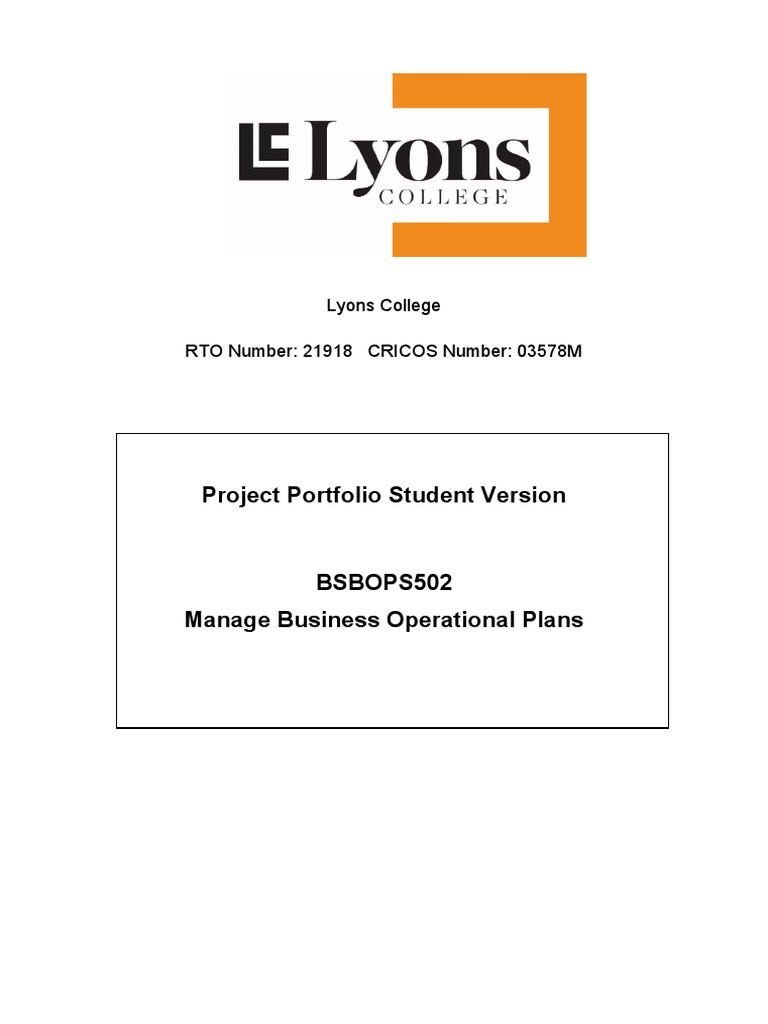 Task 2 - BSBOPS502 Project Portfolio | PDF