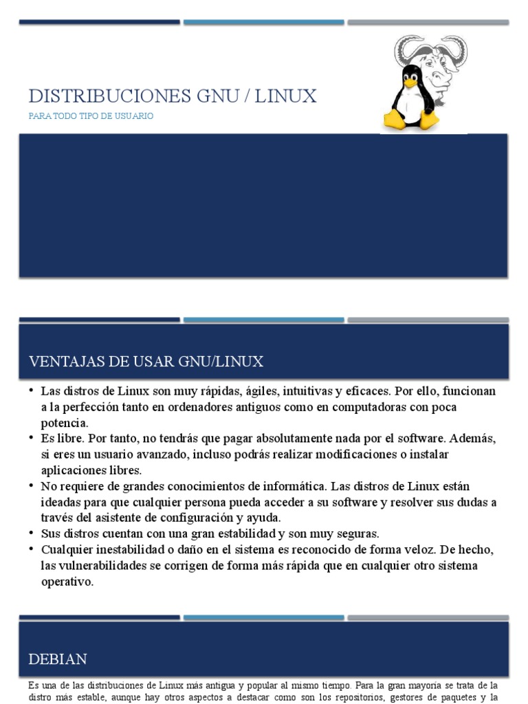 Distribuciones Gnu | PDF | Distribución de Linux | Contenido libre