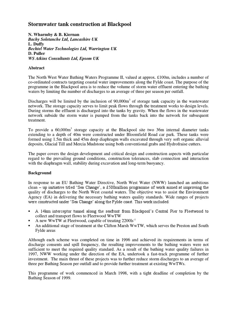 Blackpool Tanks (Wharmby Et Al BGS-BTS 2001) | PDF | Stress (Mechanics ...