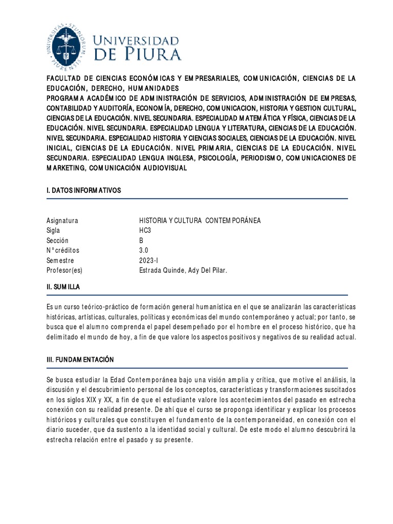 Historia y Cultura Contemporánea | PDF | Humanidades | Science