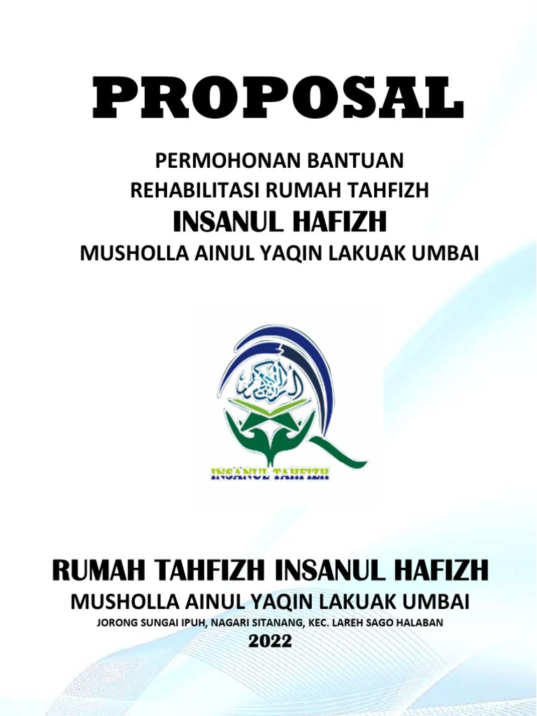 Proposal Rehab Rumah Tahfizh | PDF