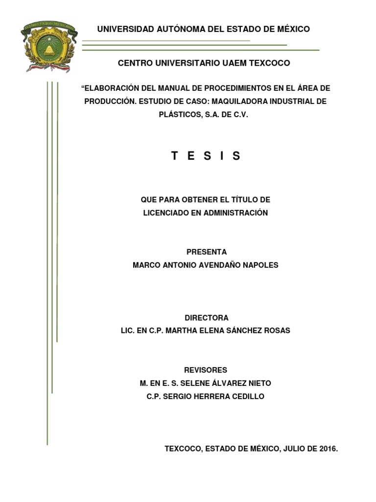 Manual de Procedimientos en Producción | PDF | Planificación | Observación