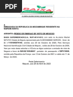 Modelos de Requerimento de Pedido de Emprego em Moçambique | PDF