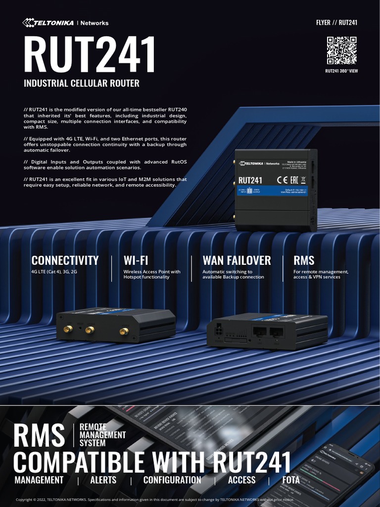 Rut241 Flyer 2022 v10 | PDF | Wi Fi | 4 G