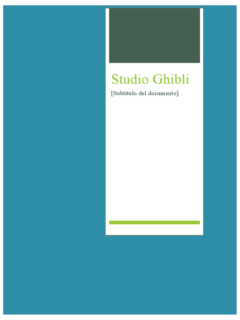 Estudio Ghibli | PDF