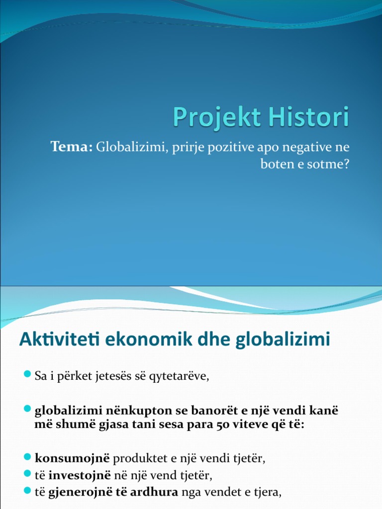 Globalizimi | PDF