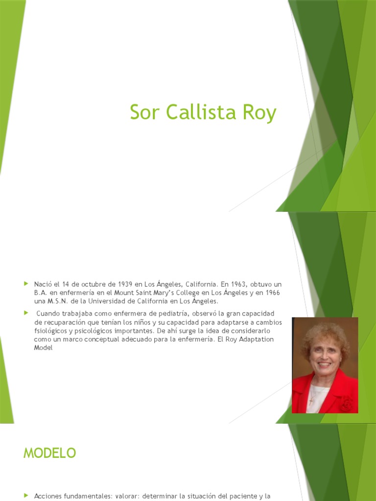 Callista Roy | PDF | Enfermería | Comportamiento
