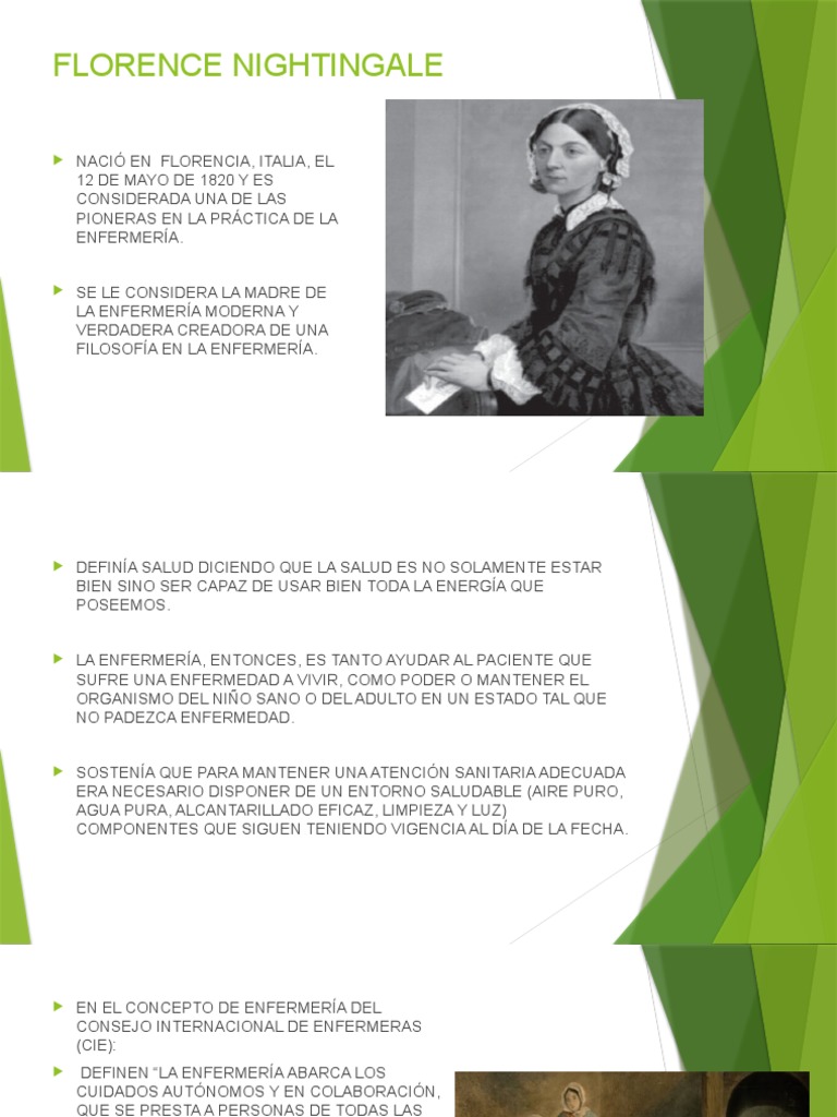Florence Nightingale | PDF | Enfermería | Cuidado de la salud