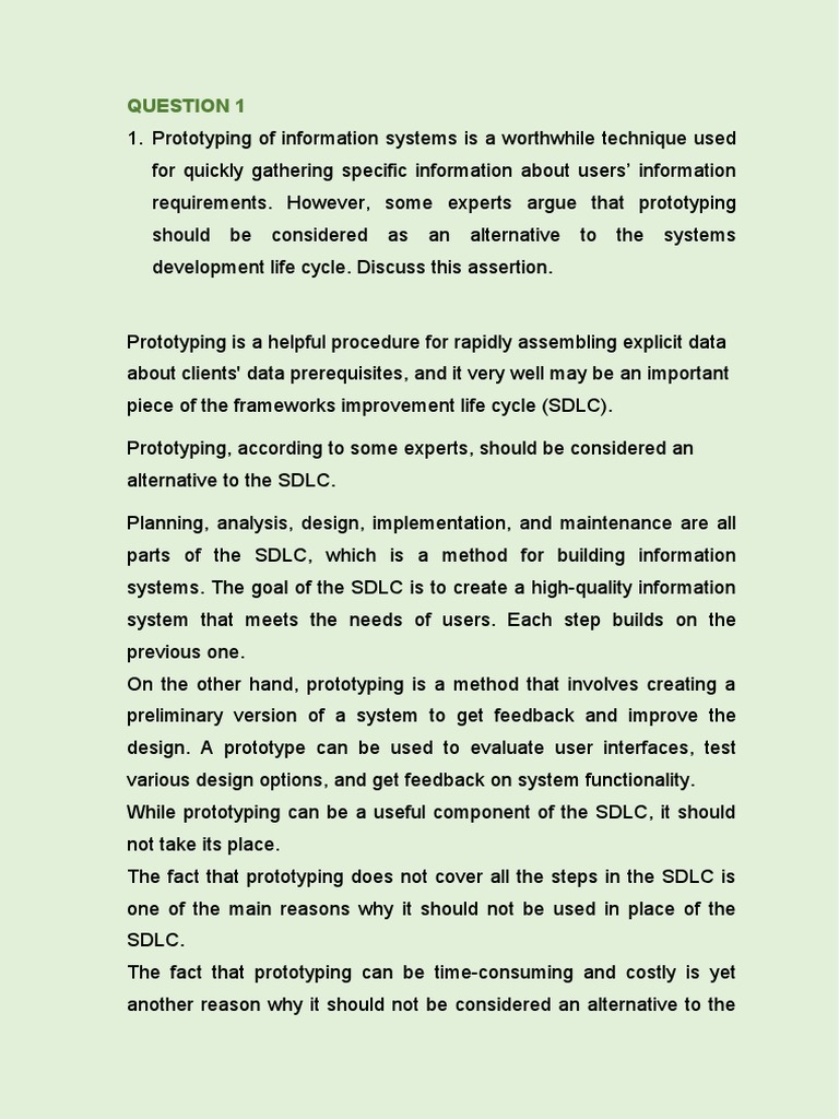 System Analysis and Design MOCK | PDF | Software Prototyping | Systems Theory