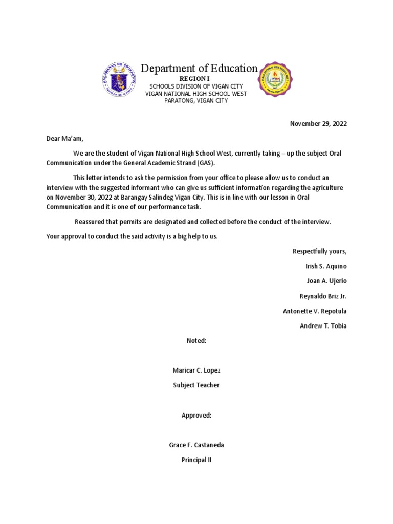 Oral Communication Letters | PDF