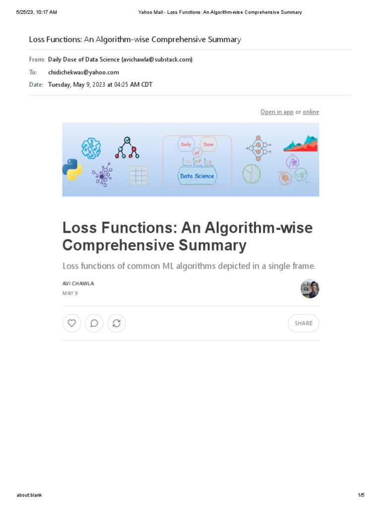 Loss Functions_ an Algorithm-wise Comprehensive Summary | PDF | Statistical Classification ...