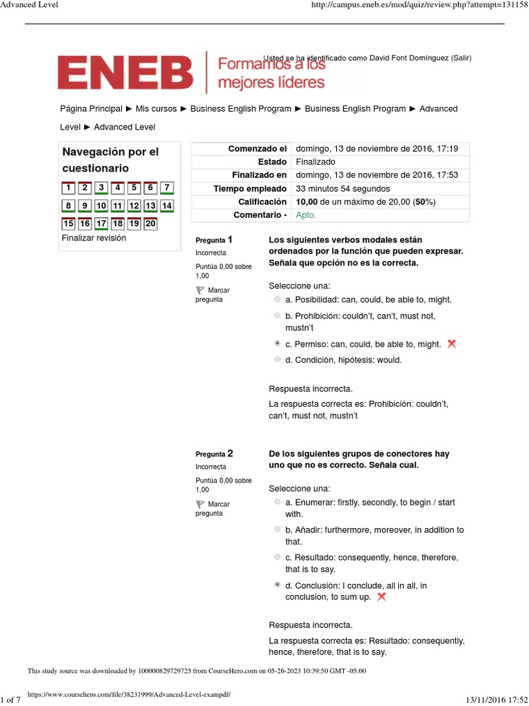 Advanced Level Exam PDF | PDF