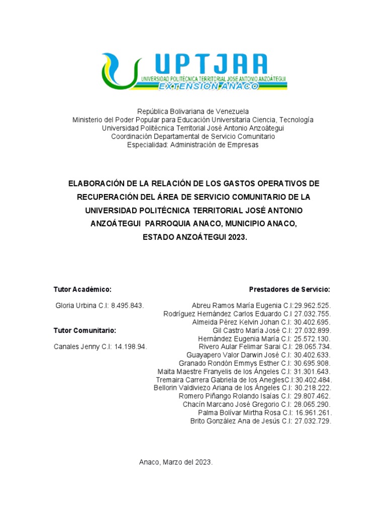 Informe Completo | PDF | Presupuesto