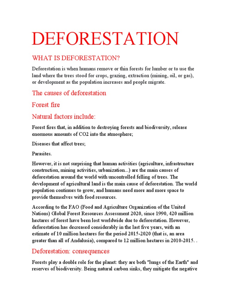 Deforestation | PDF | Deforestation | Agriculture