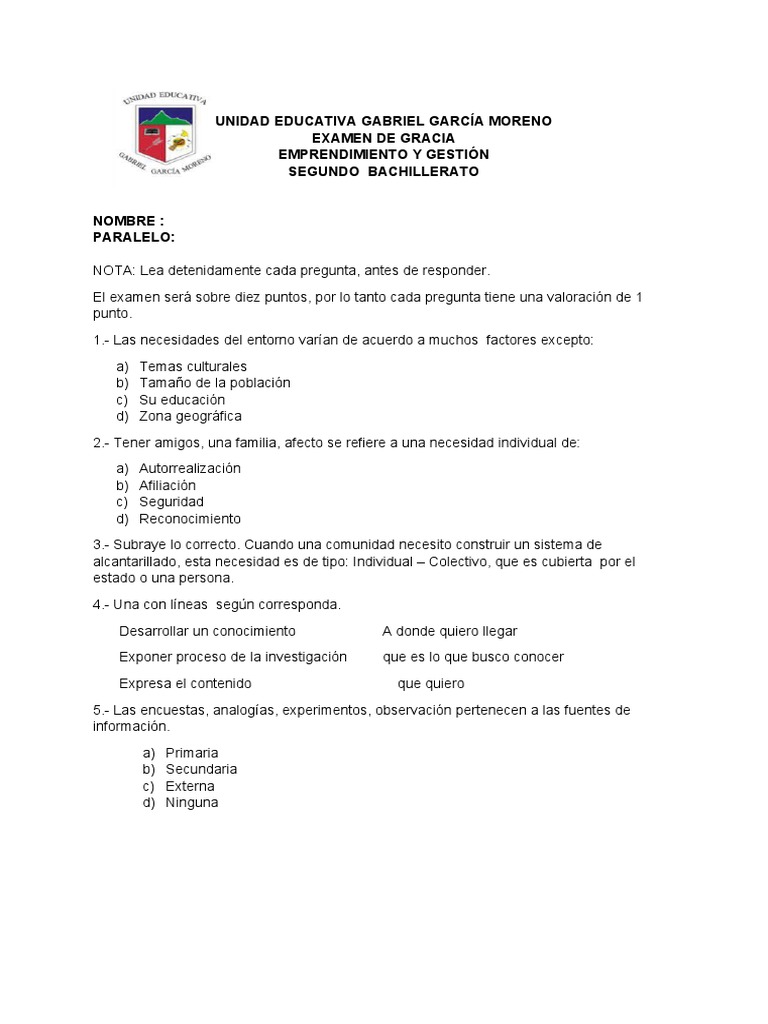 Segundo Bgu | PDF | Iniciativa empresarial