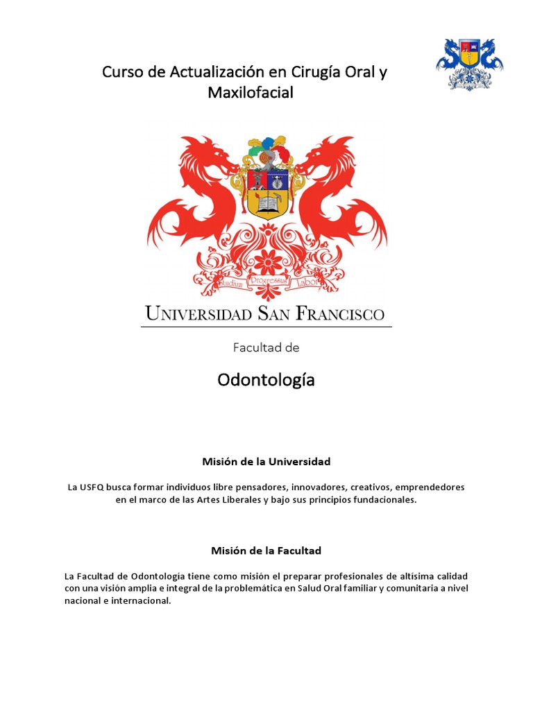 Programa Curso Cirugía Oral y Maxilofacial | PDF | Hospital | Especialidades Medicas