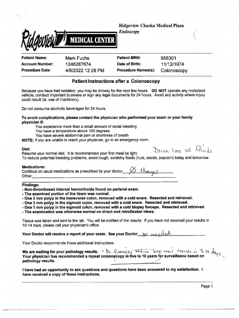 Colonoscopy Report-1-Merged 22MB | PDF | Urine | Medical Specialties