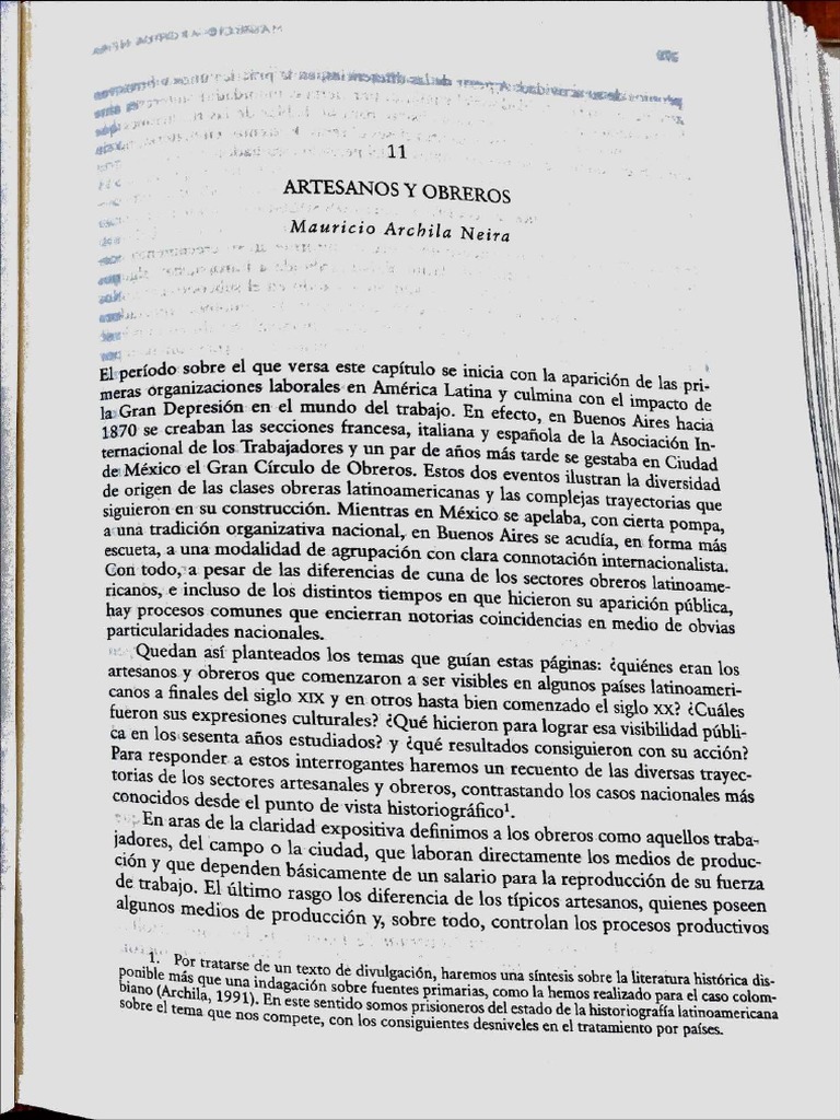 Archila - Artesanos y Obreros | PDF