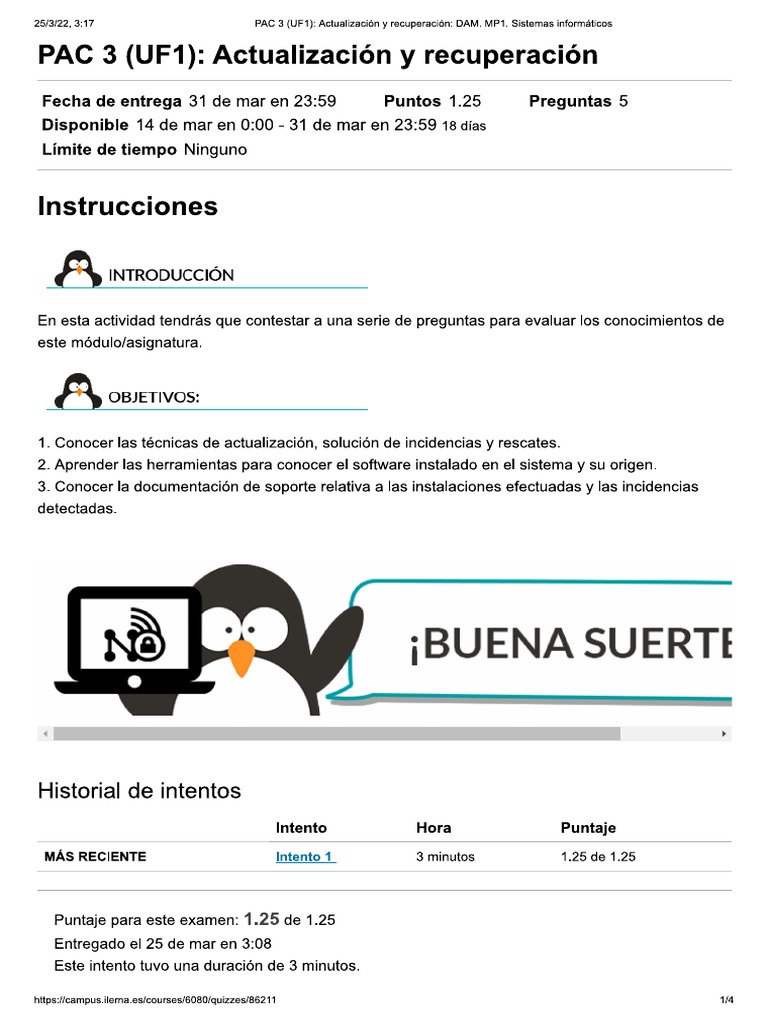 PAC 3 (UF1) - Actualización y Recuperación - DAM. MP1 | PDF