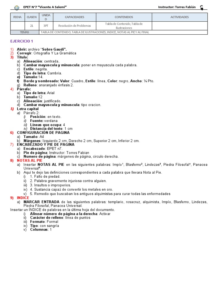 1 Instrucciones | PDF | Informática | Escritura
