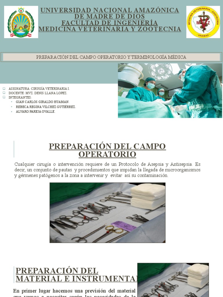 Preparación Del Campo Operatorio y Terminología Médica | PDF