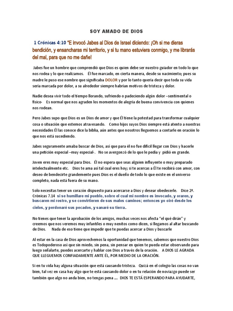 Soy Amado de Dios | PDF | Amor | Dios