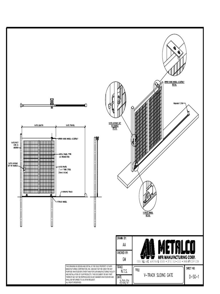 Sliding Gate Design Specifications | PDF