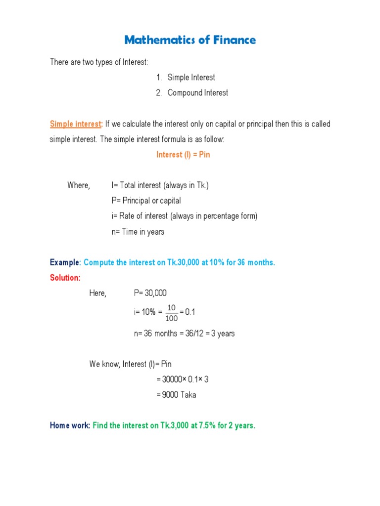 Simple Interest Future Value | PDF | Interest | Compound Interest