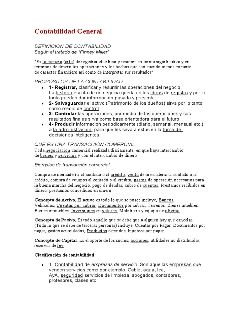 Contabilidad General | PDF | Contabilidad | Dinero
