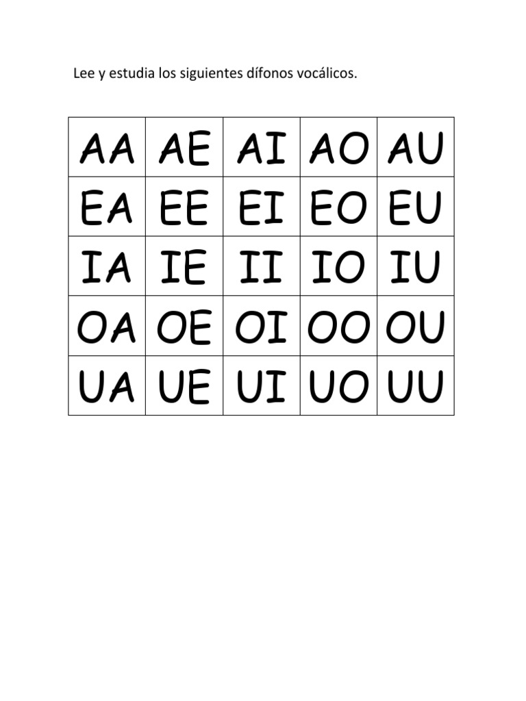 Difonos Vocalicos | PDF