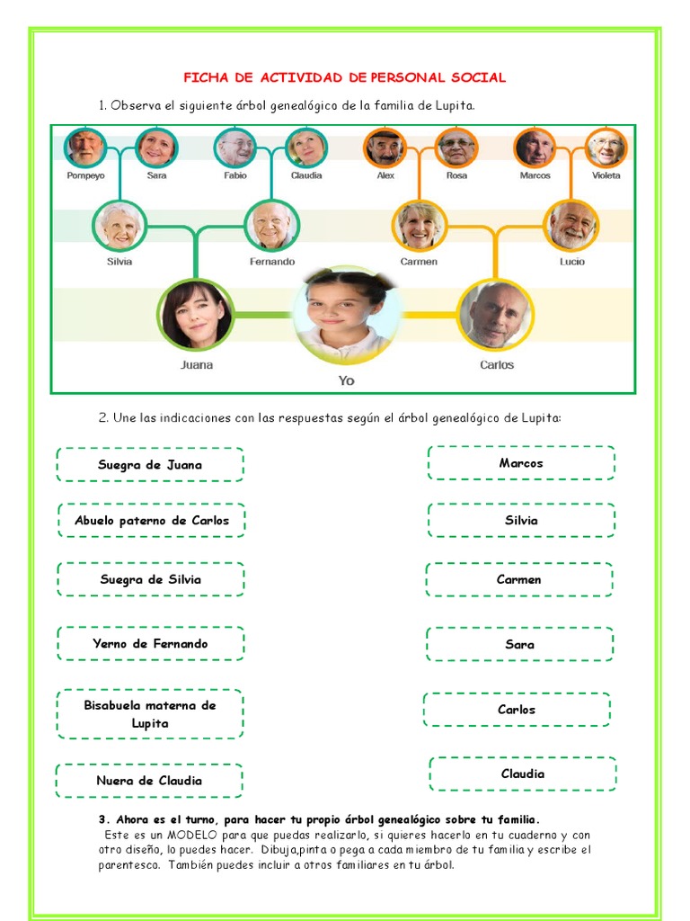Actividad: Crea tu árbol genealógico | PDF | Ciencias sociales