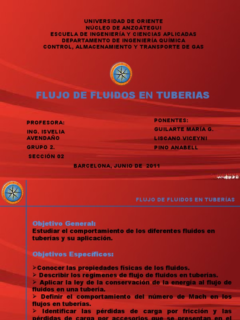 Flujo de Fluidos en Tuberías | PDF | Dinámica de fluidos | Número de Mach