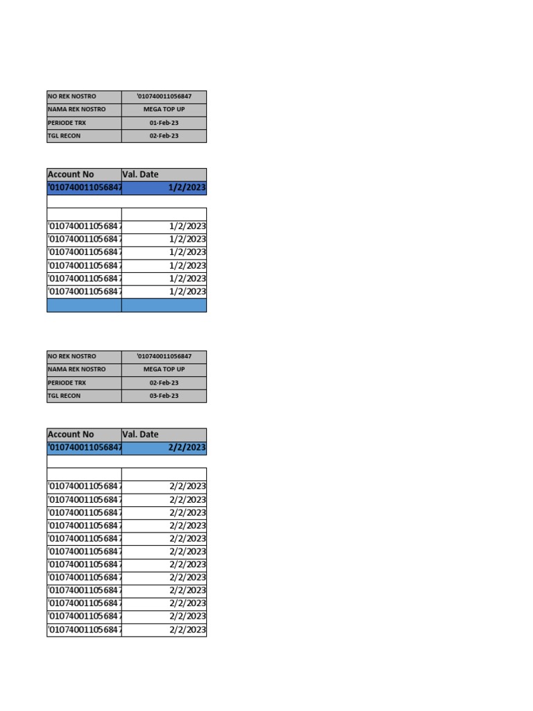 Reconcile Nostro Februari 2023 | PDF | Corporate Jargon | Jargon