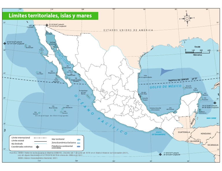 Límites Territoriales de Islas y Mares en México | PDF | Oceanografía ...