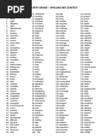 Grade 4 Spelling Words List | PDF | Home & Garden