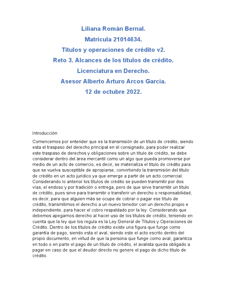 Roman - Liliana - R3 - U2 Titulos y Creditos | PDF