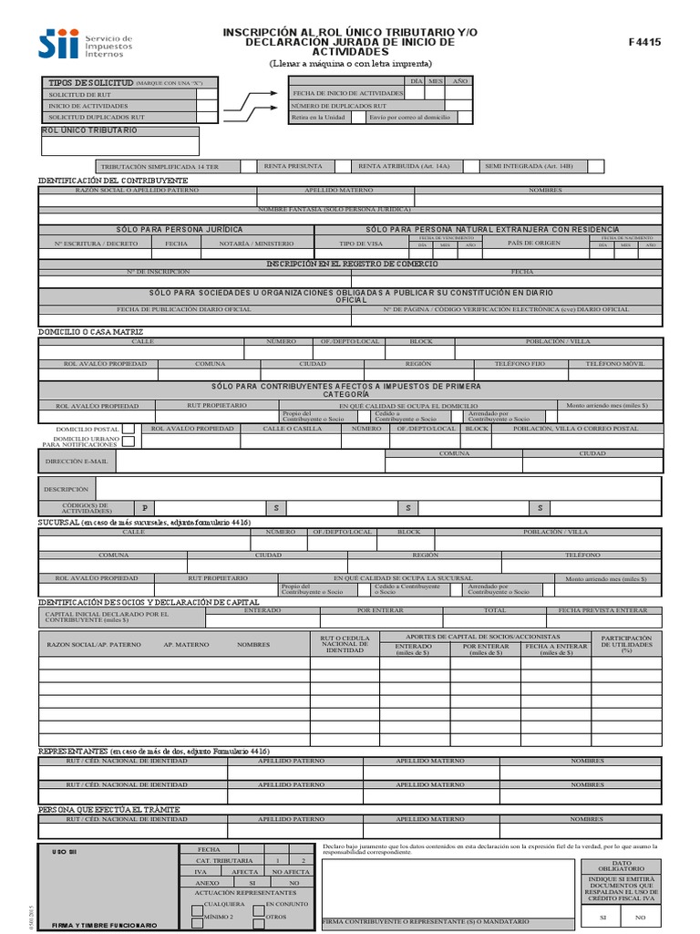 Formulario 4415 | PDF | Contribuyente | Impuestos