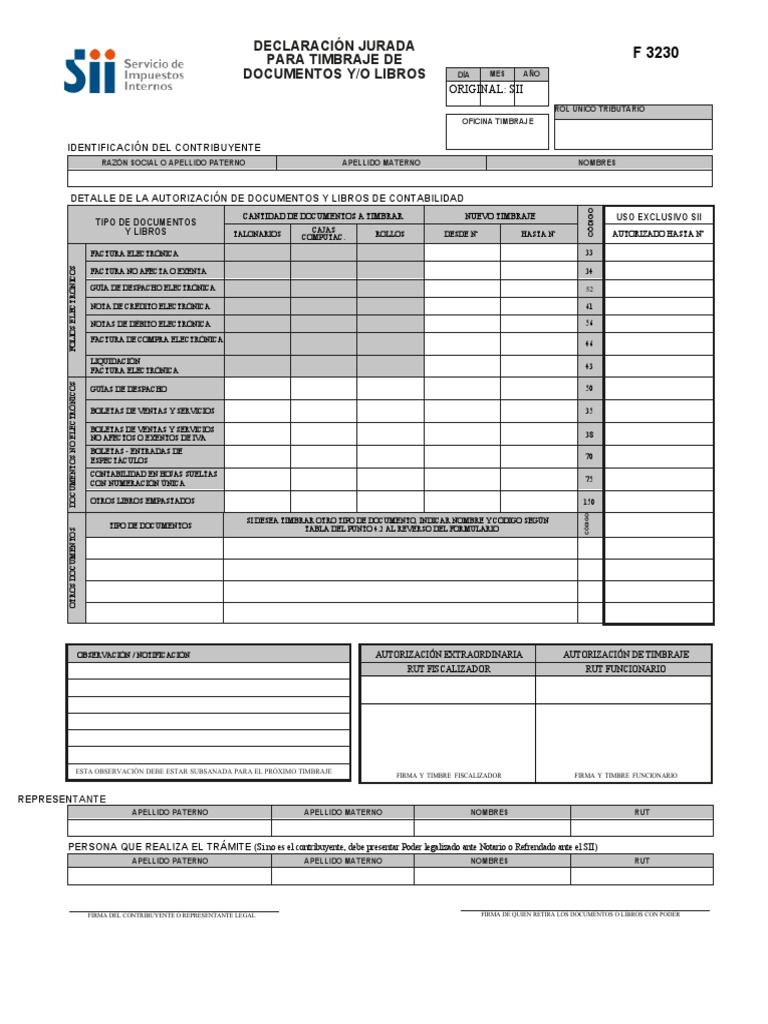 Formulario 3230 | PDF | Factura | Business