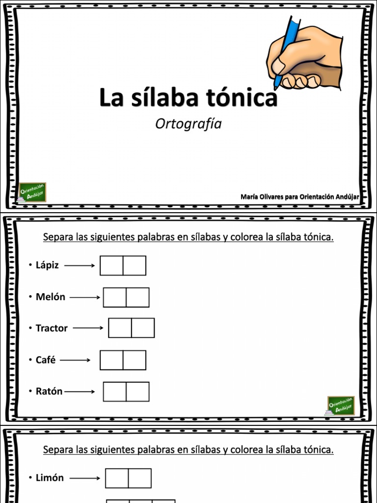 Silaba Tonica Ortografia | PDF