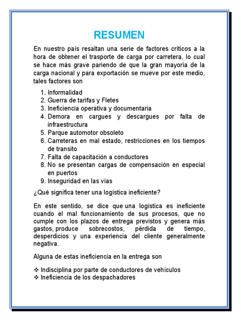 Miriam Tejada | PDF | Logística | Economias