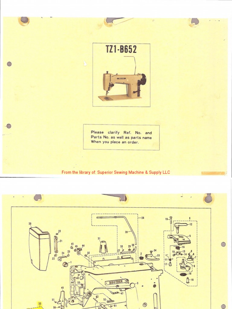 Brother TZ1 B652 | PDF | Screw | Sewing Machine