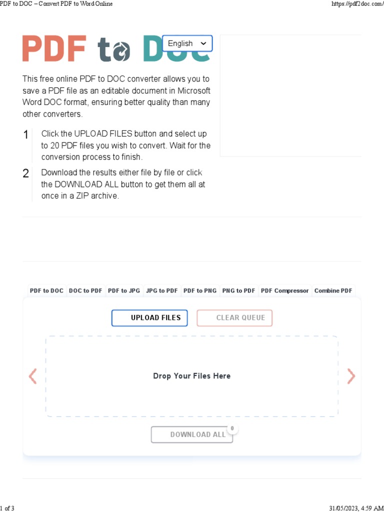 PDF To DOC - Convert PDF To Word Online | PDF | Computer File | Computer Architecture
