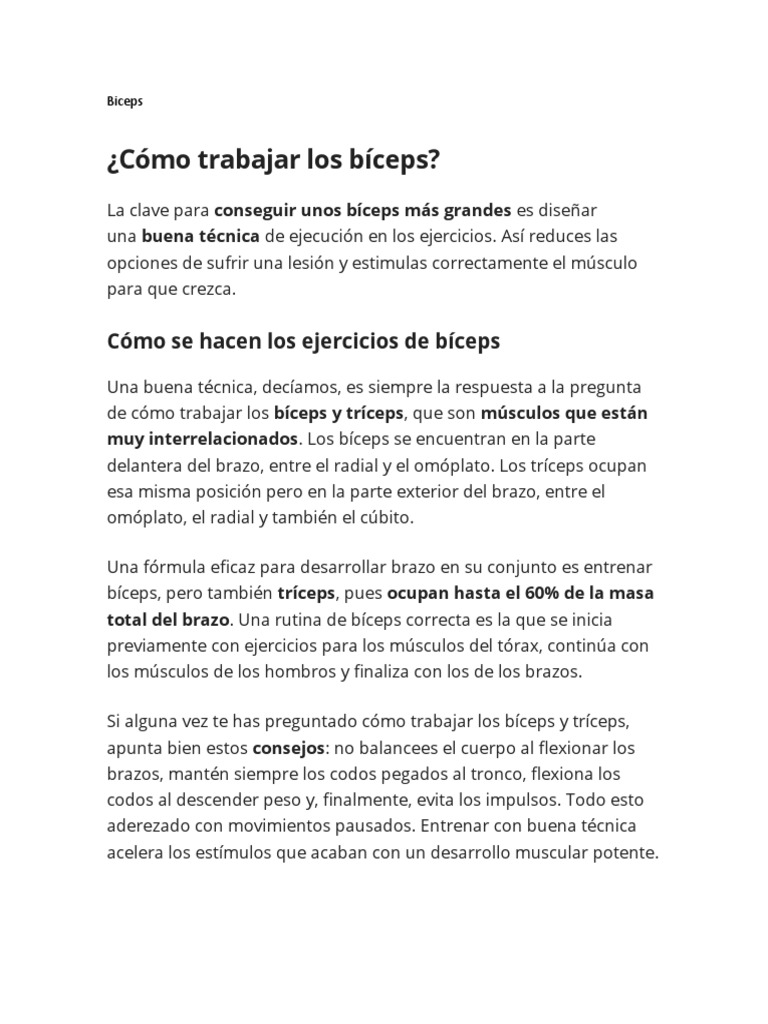 Biceps | PDF | Codo