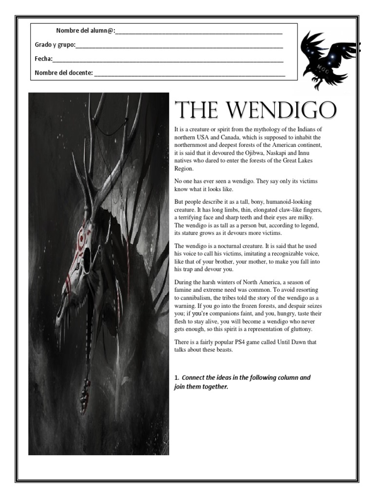 Wendigo: Mythical Forest Spirit Legend | PDF